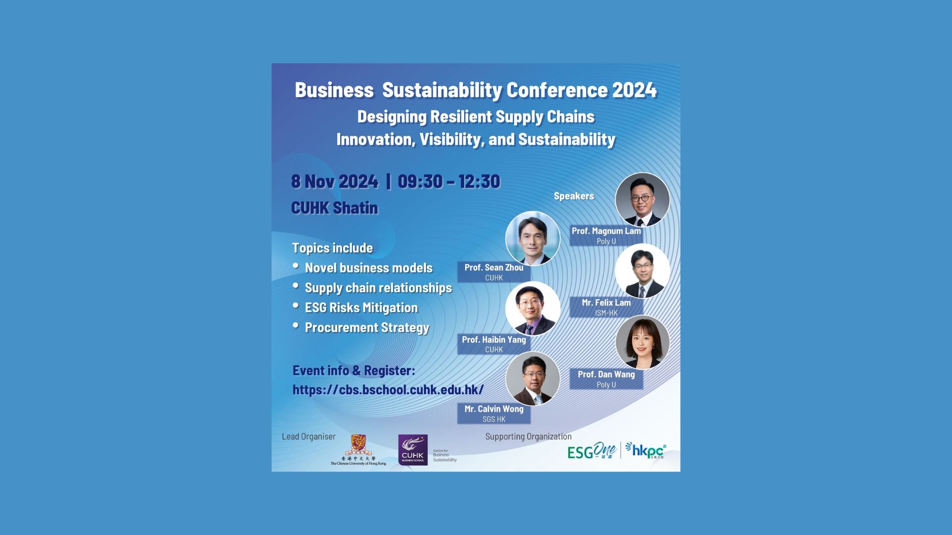 CUHK | Business Sustainability Conference 2024 - ESG One